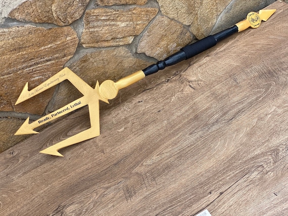 Engraved Trident Custom Trident Neptune Trident Trident - Etsy