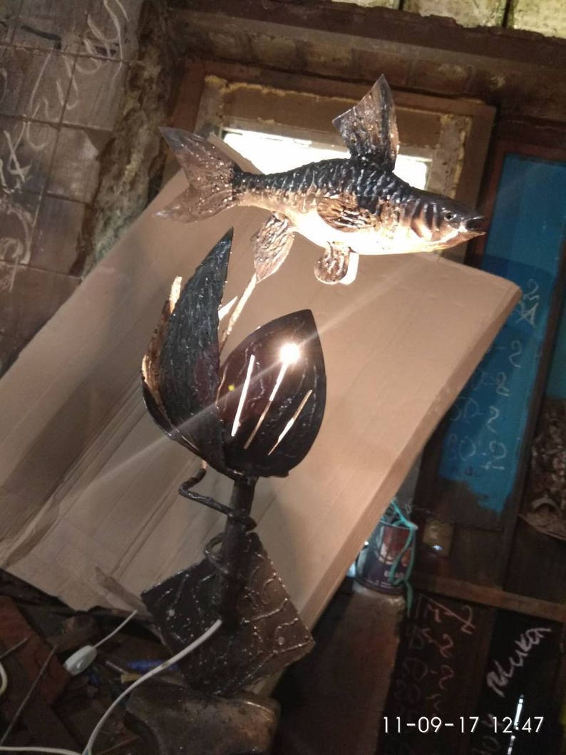 Wall Lamp Hand Forged Lamp Forged Lantern Porch Lamp Art - Etsy