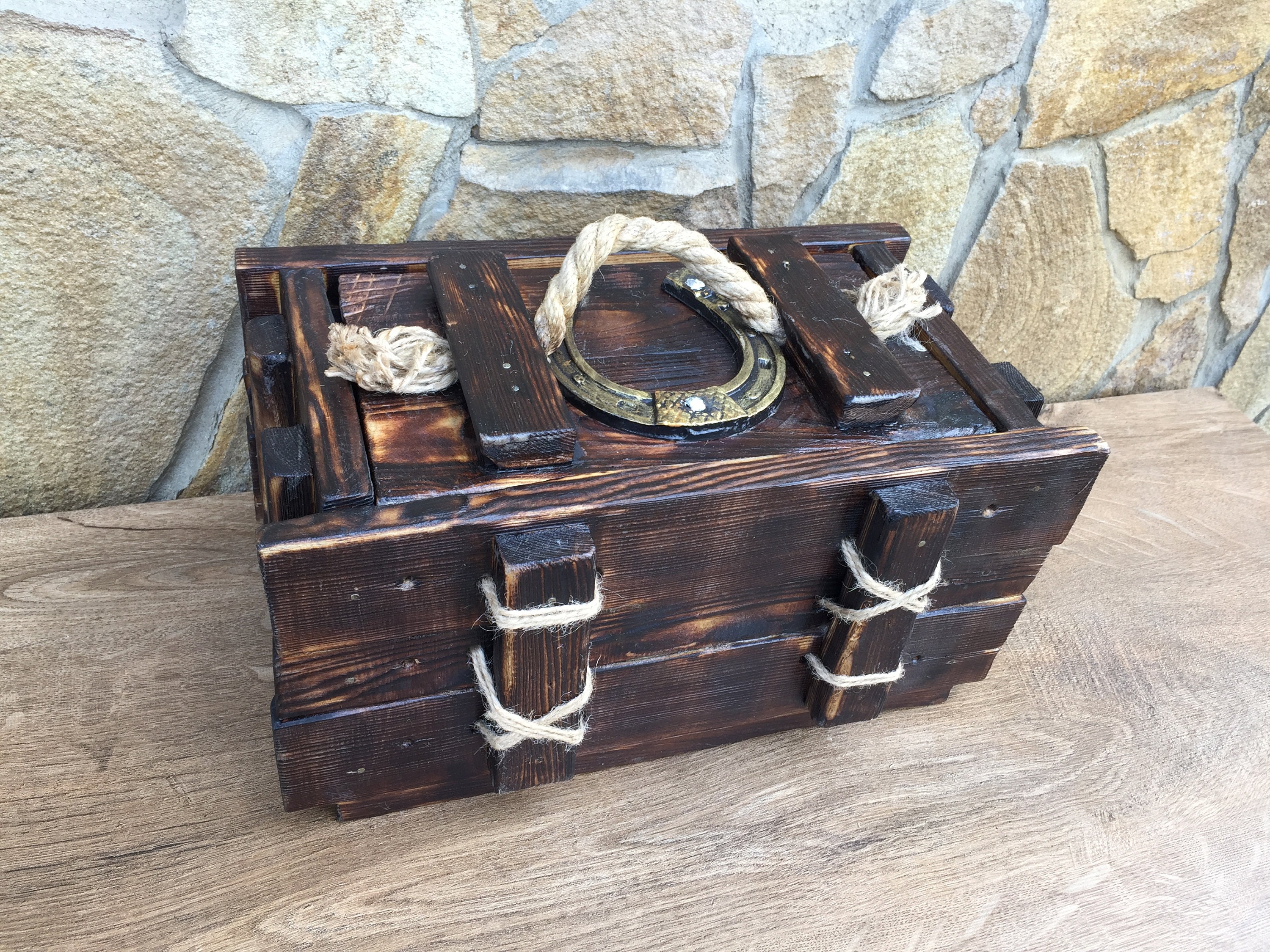 Gift box wooden gift custom engraved box treasure chest | Etsy