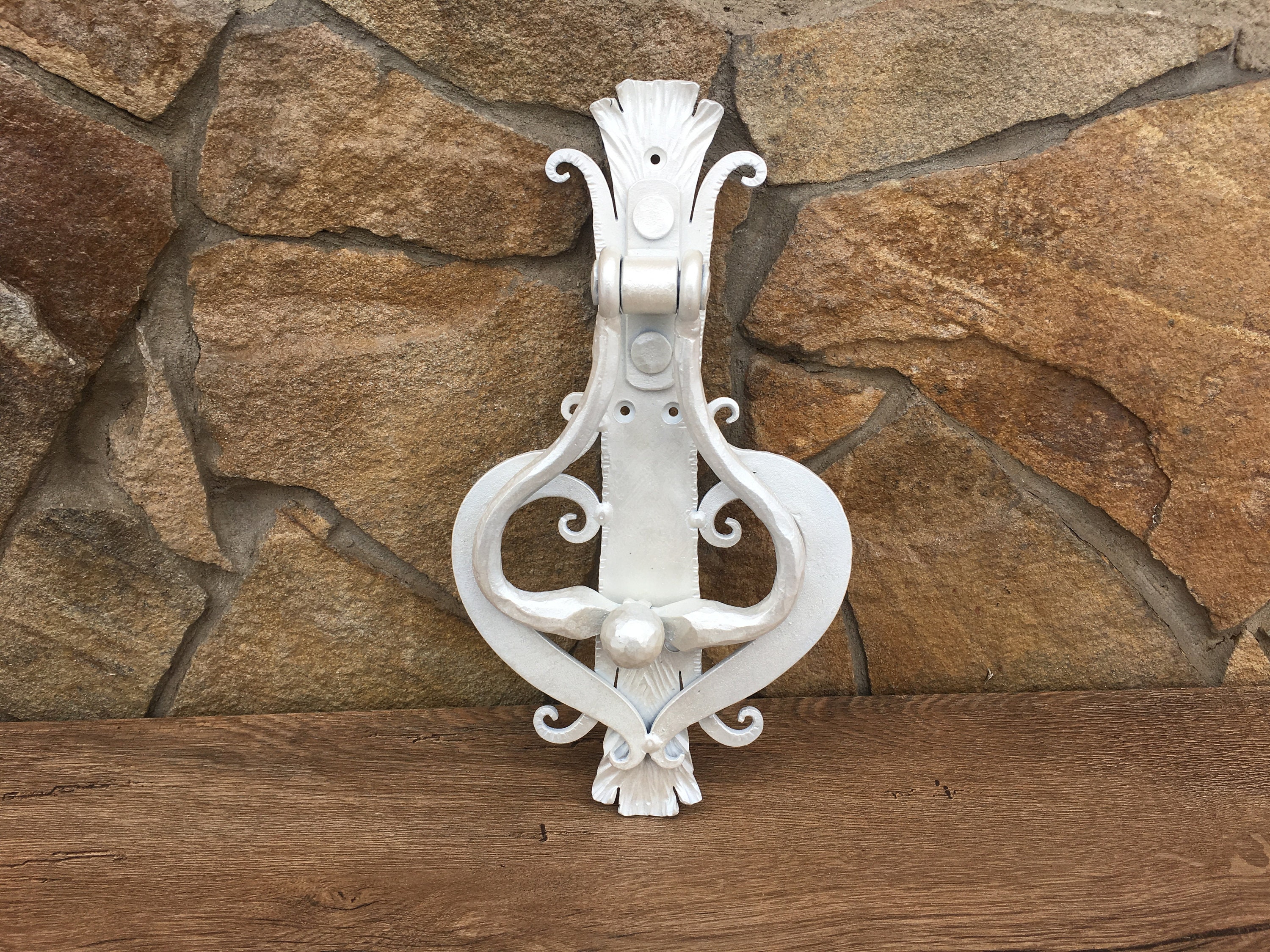 Hand forged door knocker hand forged door pull door ring | Etsy