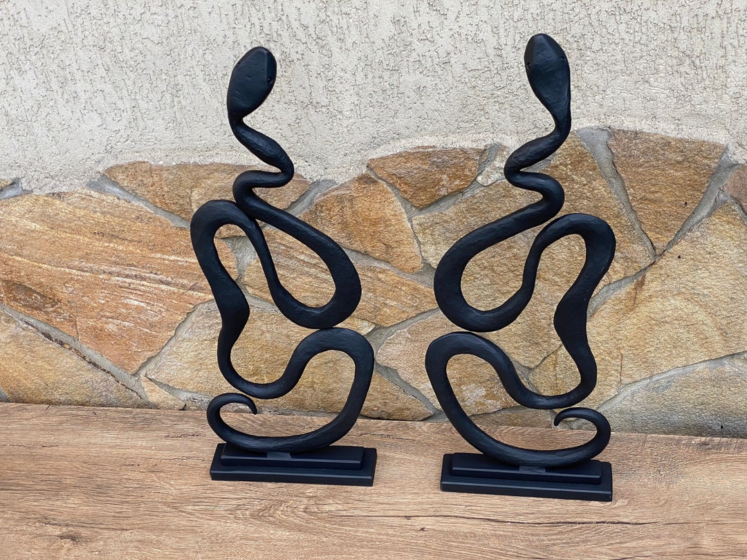 Andirons, Fireplace Andirons, Fireplace Decor, Snake, Metal Artwork ...