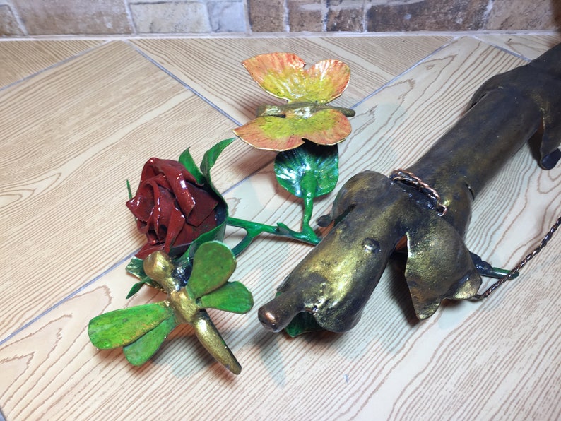 Metal Dog Metal Dog Sculpture Hand Forged Dog Metal Dog | Etsy