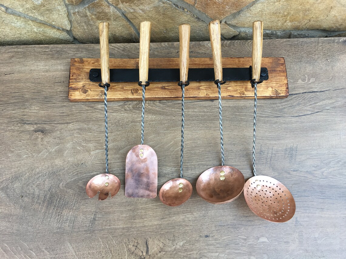 Copper Cooking Utensils Cooking Utensils Medieval Cutlery | Etsy