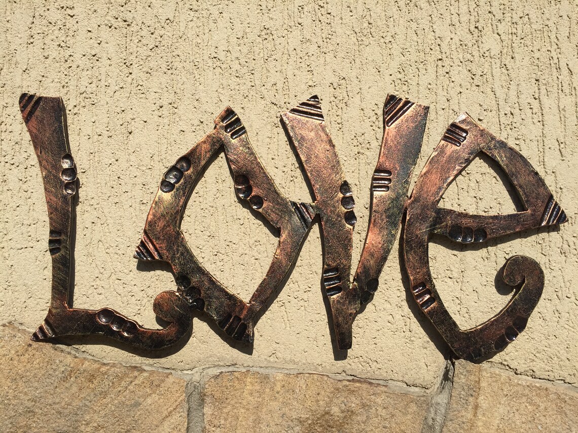Hand Forged Letters Iron Gift 6th Anniversary Gift Word - Etsy