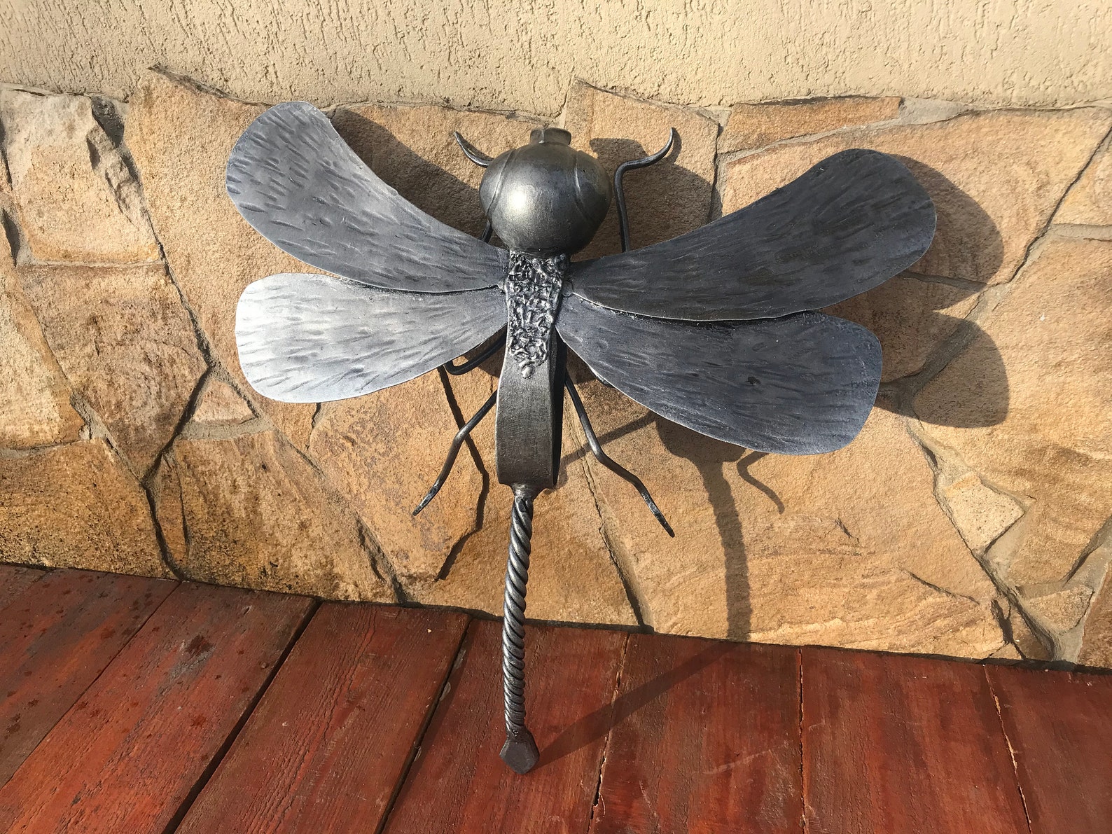 Hand Forged Dragonfly Dragonfly Iron Gift Iron Anniversary - Etsy