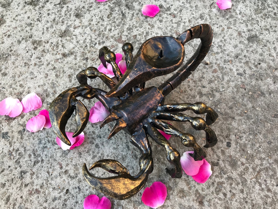 Halloween Figurine Forged Scorpion Iron Scorpion Metal - Etsy