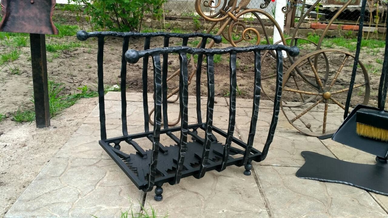 Fireplace tool set firewood holder fireplace accessories | Etsy