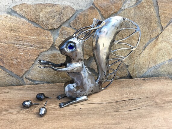 Metal Squirrel Iron Squirrel Squirrel Gifts Squirrel Decor - Etsy