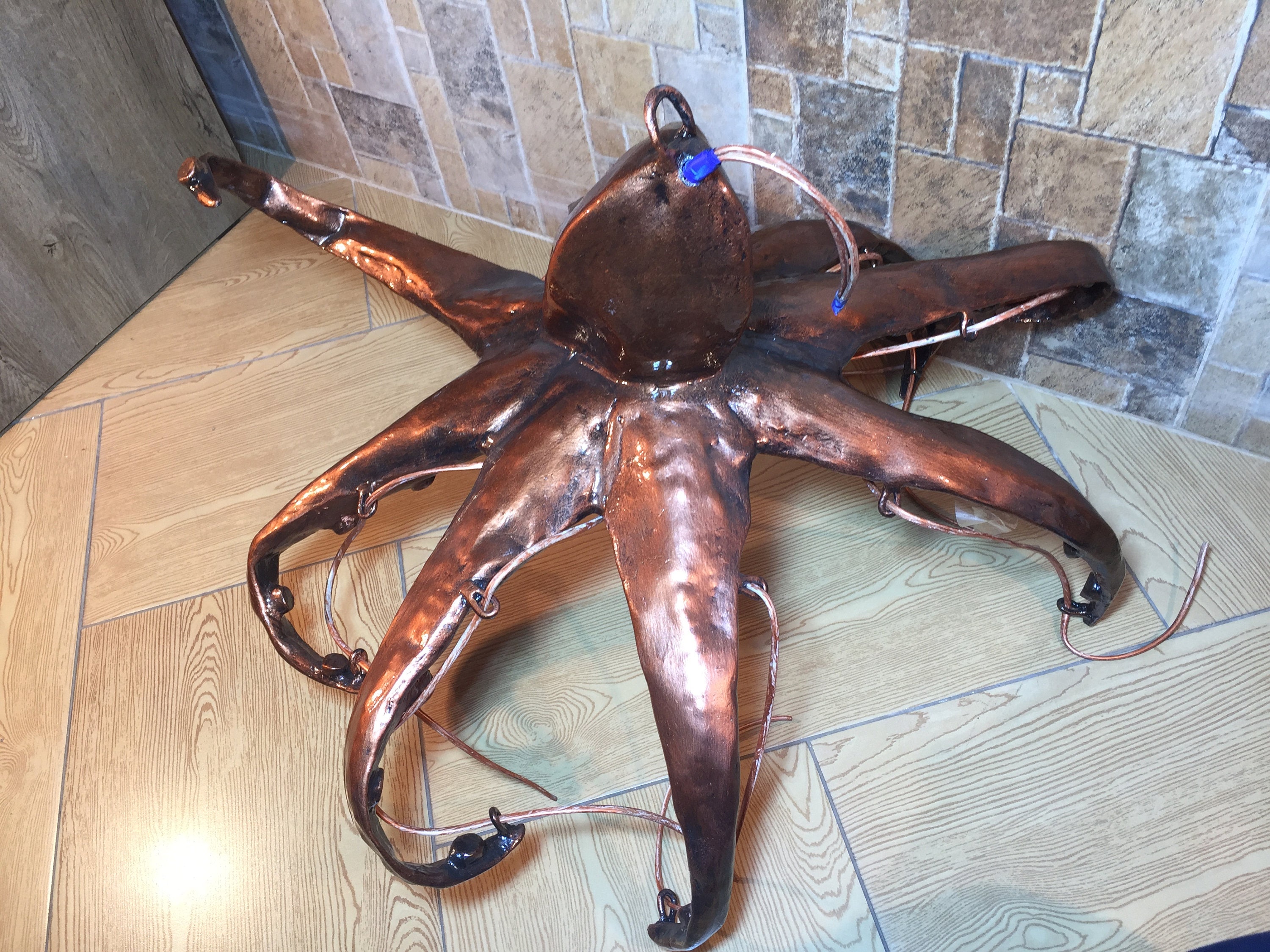 Octopus chandelier octopus art chandelier light ceiling | Etsy