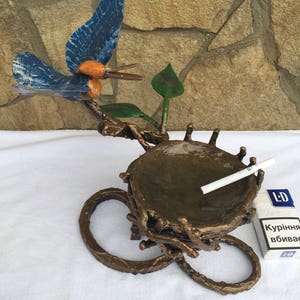 Hand Forged Ash Tray, Ashtray, Iron Anniversary, Iron Anniversary Gift ...