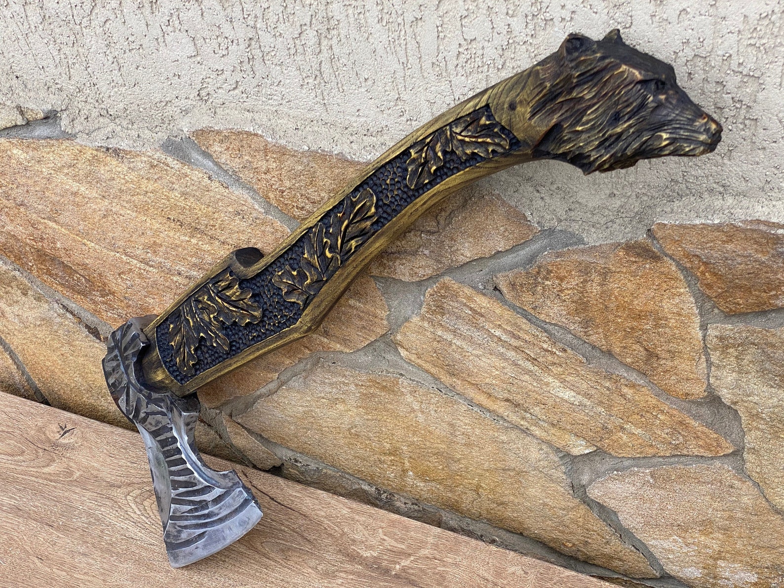 Axe Wolf Axe Gift Mens Birthday Gift Christmas Birthday - Etsy