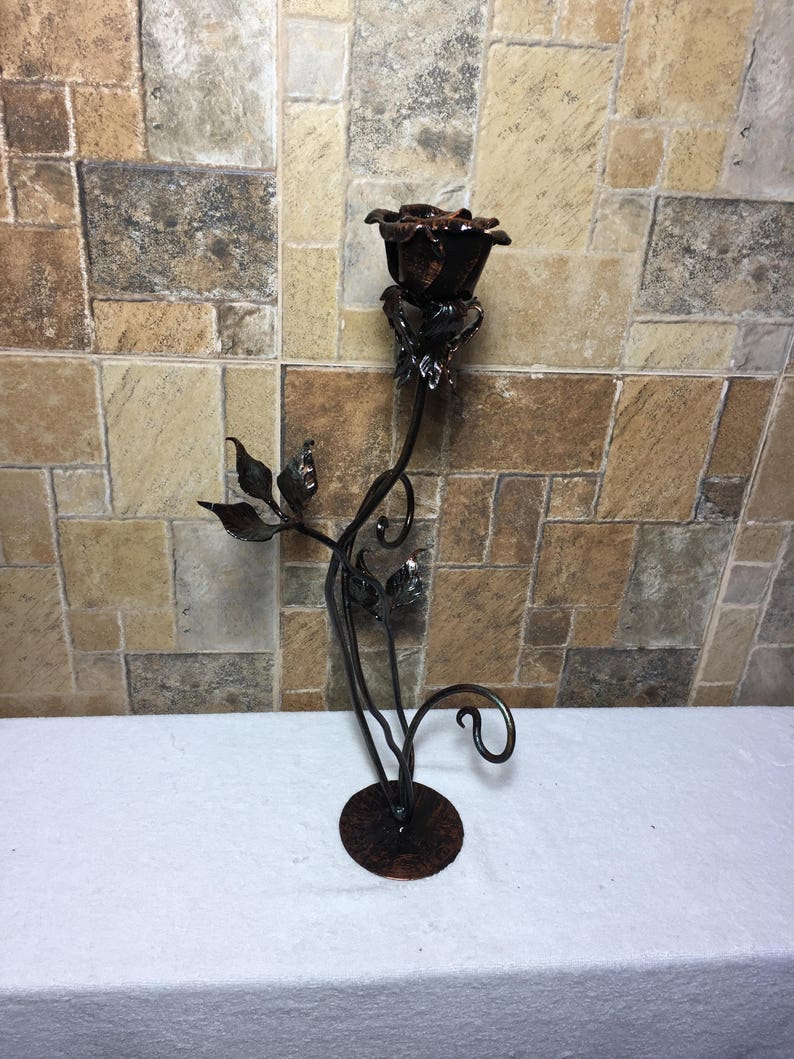 Metal Rose Iron Rose Forged Rose Wrought Iron Rose Steel | Etsy