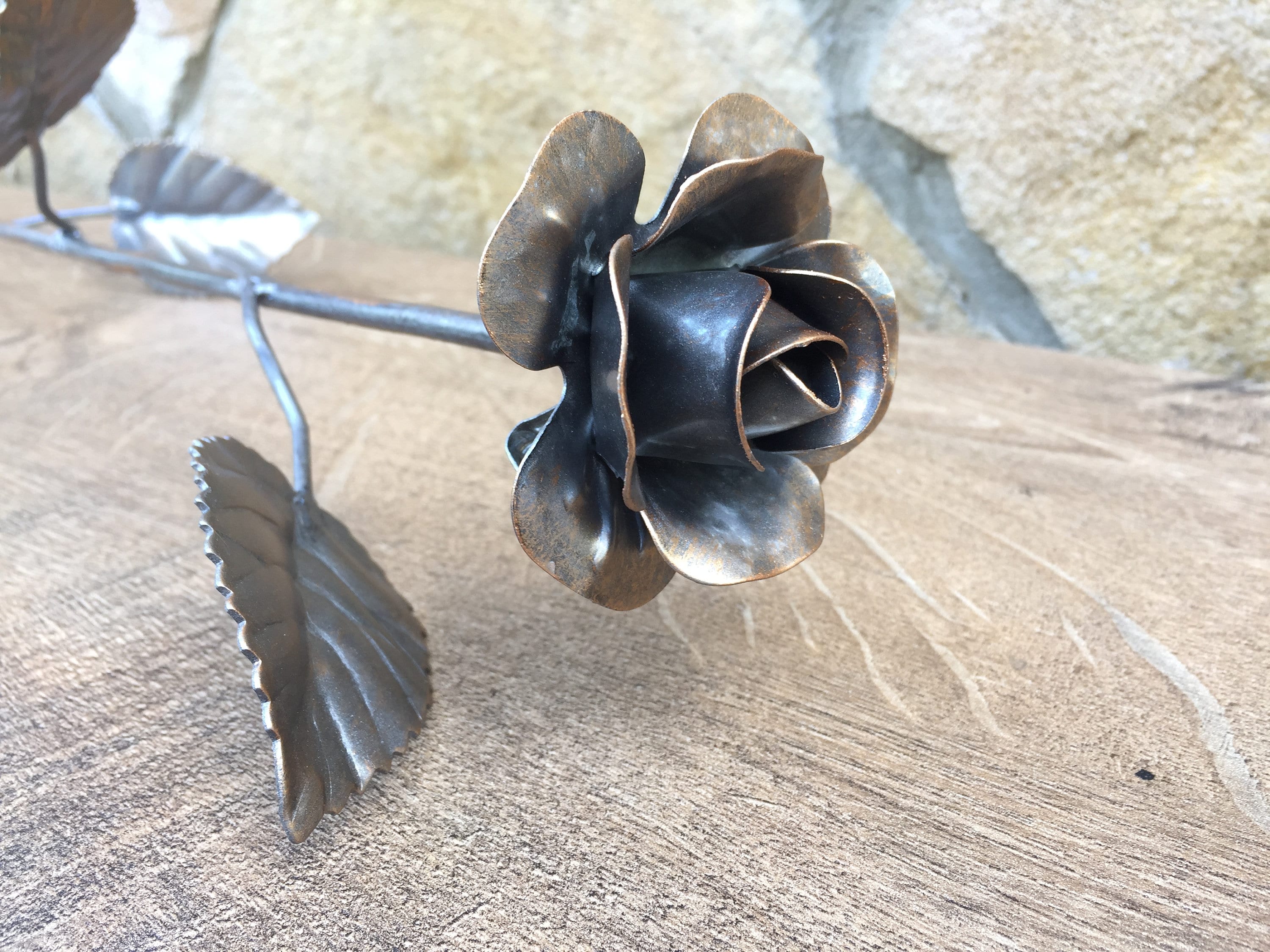 Iron Rose Steel Rose Metal Rose Hand Forged Rose Wrought - Etsy