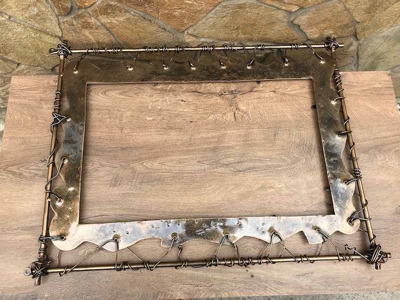 Mirror Frame Hand Forged Mirror Frame Hallway Mirror - Etsy