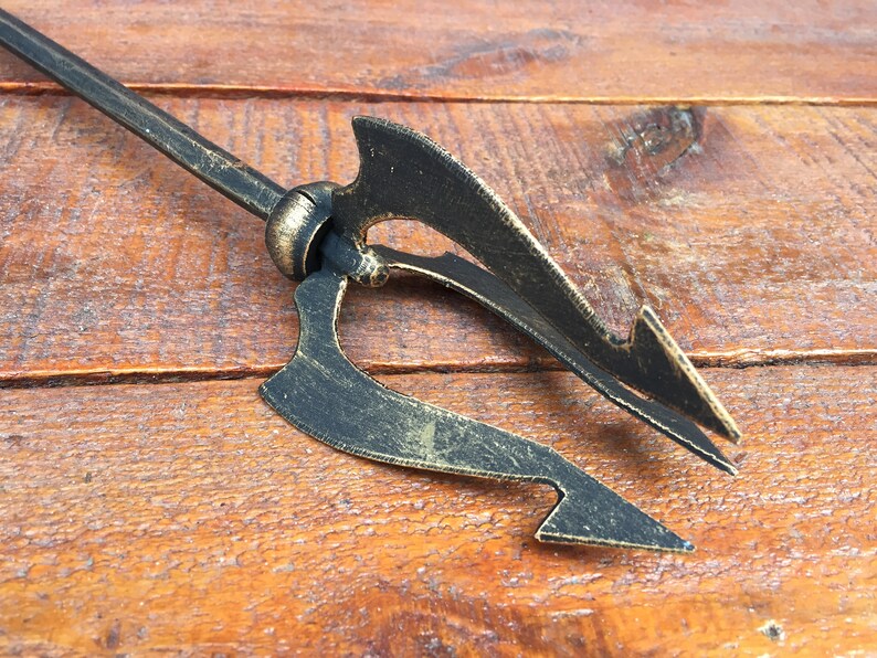 Hand Forged Trident Trident of Poseidon Trident Charm - Etsy