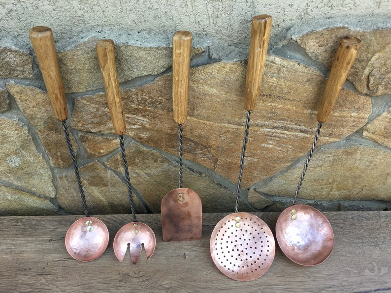 Copper Cooking Utensils Cooking Utensils Medieval Cutlery - Etsy
