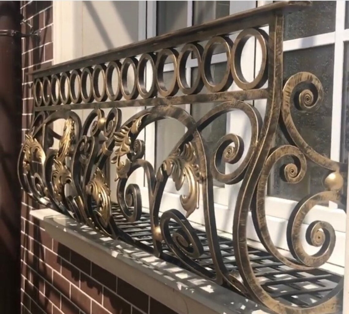 Window Guard Metal Panel Window Grille Plant Holder Iron - Etsy