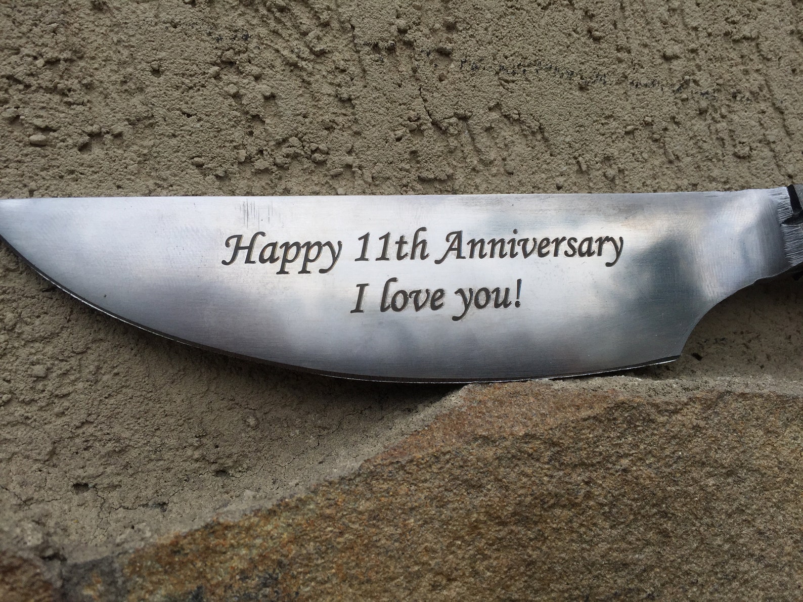 Steel Gifts for Him 11th Anniversary Engraved Steel Gift | Etsy