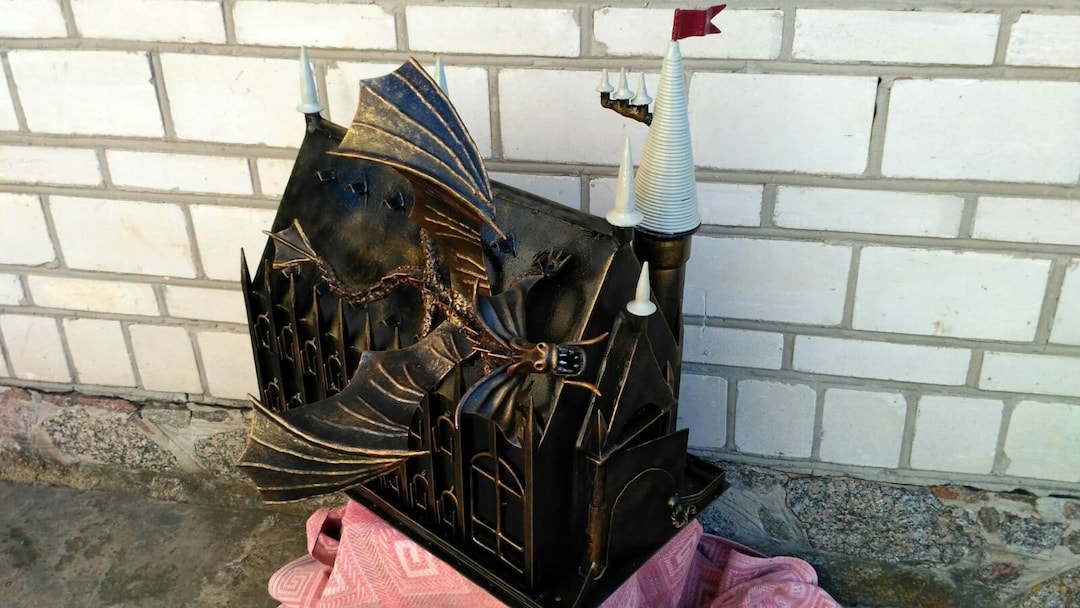 Castle Mailbox, Dragon, Post Box, Custom Mailbox, Mailbox Post, Mail ...