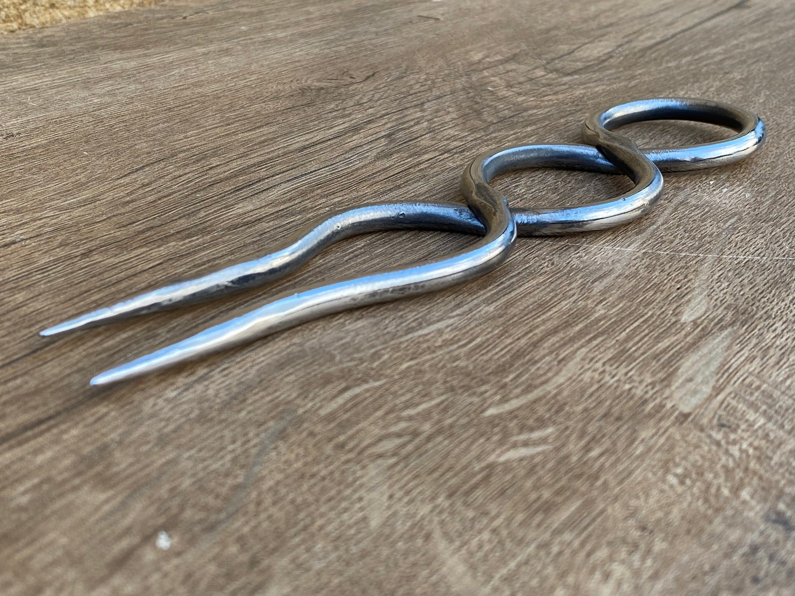 Stainless Steel Fork BBQ Fork Hand Forged Fork Viking | Etsy