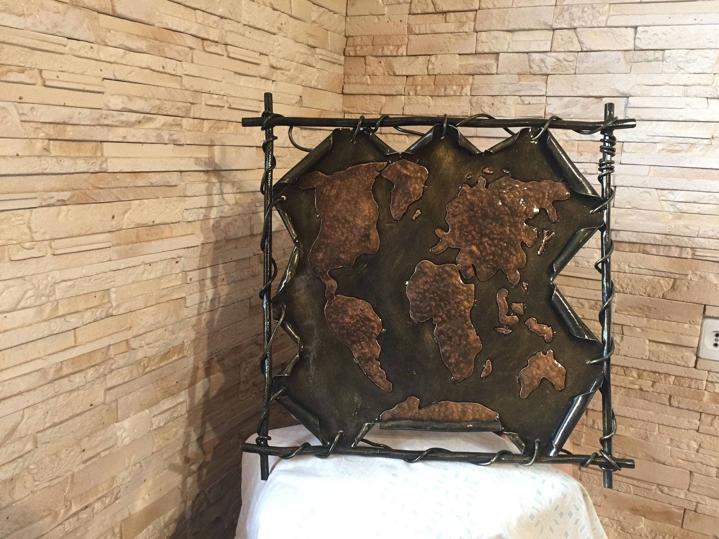 Map forged metal world map world globe world travel world | Etsy