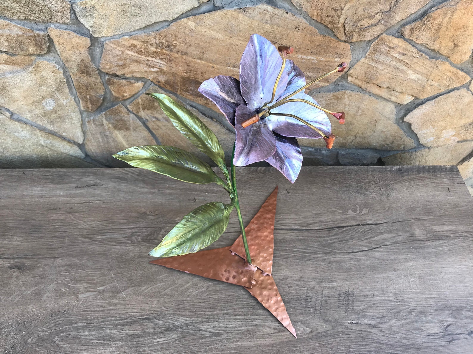 Lily iron flower iron anniversary gift iron lily 6th | Etsy