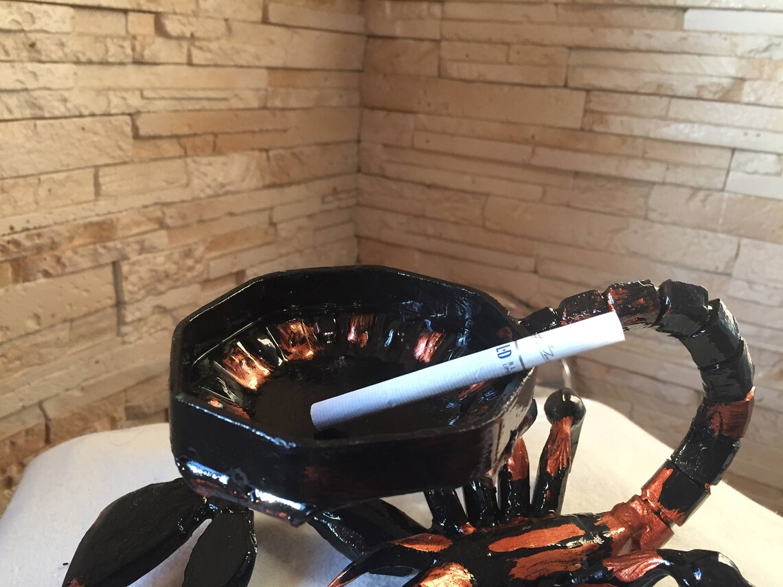 Forged Metal Ashtray Ash Tray Smoker Tobacciana Smoker - Etsy