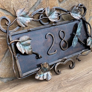 House Number Sign, House Number Plaque, Address Plaque, Address Sign ...