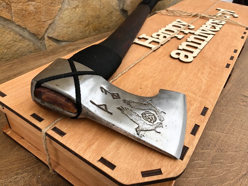 Hatchet Viking Axe Tomahawk Gift Box Axe Gift 6th - Etsy
