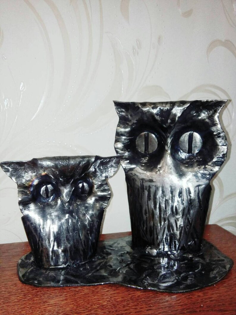 Metal Owl Hand Forged Owl Owl Sculpture Owl Metal Art Hand - Etsy