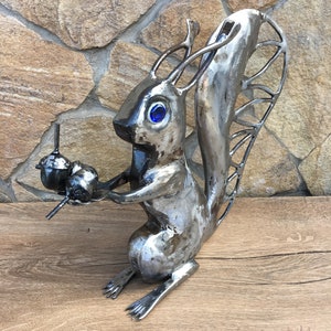 Metal Squirrel, Iron Squirrel, Squirrel Gifts, Squirrel Decor, Squirrel ...