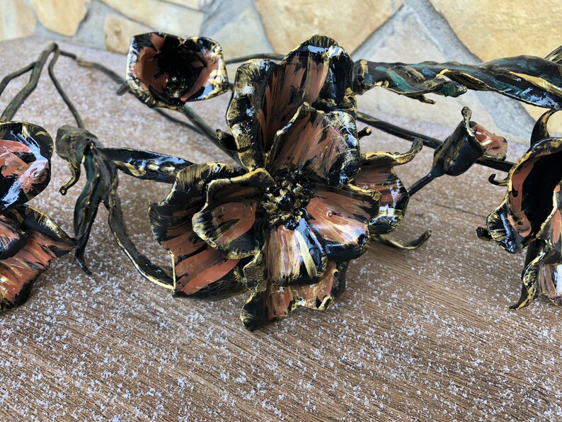 Poppy Poppies Hand Forged Poppy Metal Flower Iron Poppy | Etsy