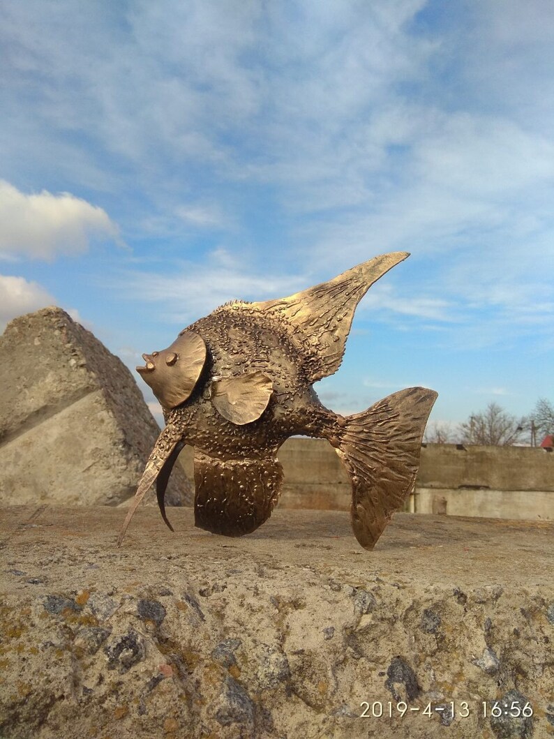 Angelfish Fish Aquarium Iron Fish Steel Fish Metal Fish | Etsy