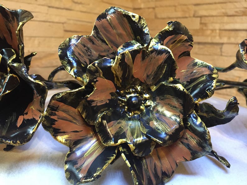 Poppy Poppies Hand Forged Poppy Metal Flower Iron Poppy | Etsy