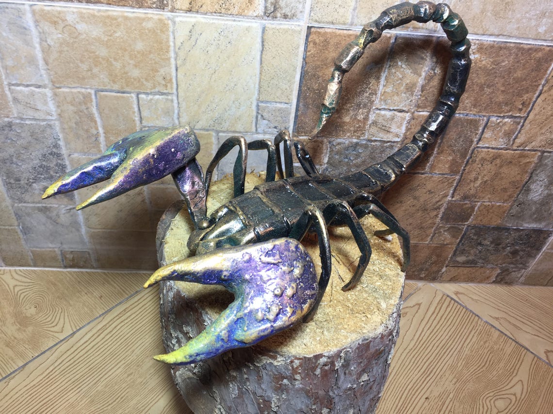 Hand forged scorpion metal scorpion metal art metal art | Etsy