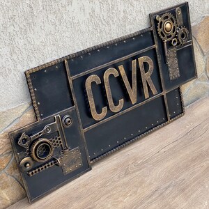 Steampunk Plaque, Steampunk Sign, Steampunk, House Number Plaque, House ...