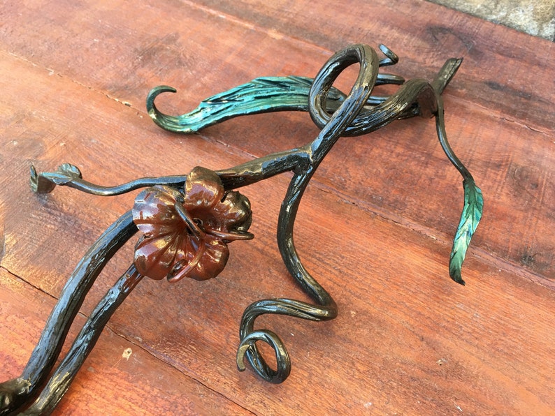 Metal Flower Iron Flower Hand Forged Flower Flower Decor - Etsy