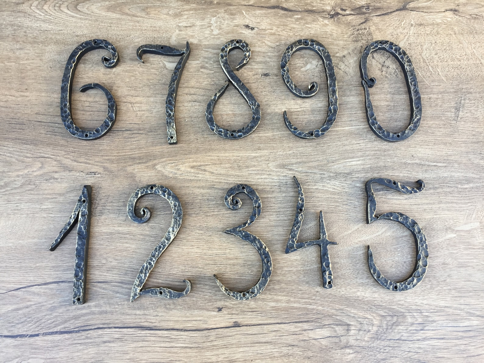 Hand Forged Numbers Numbers Address Sign Numbers Charms | Etsy