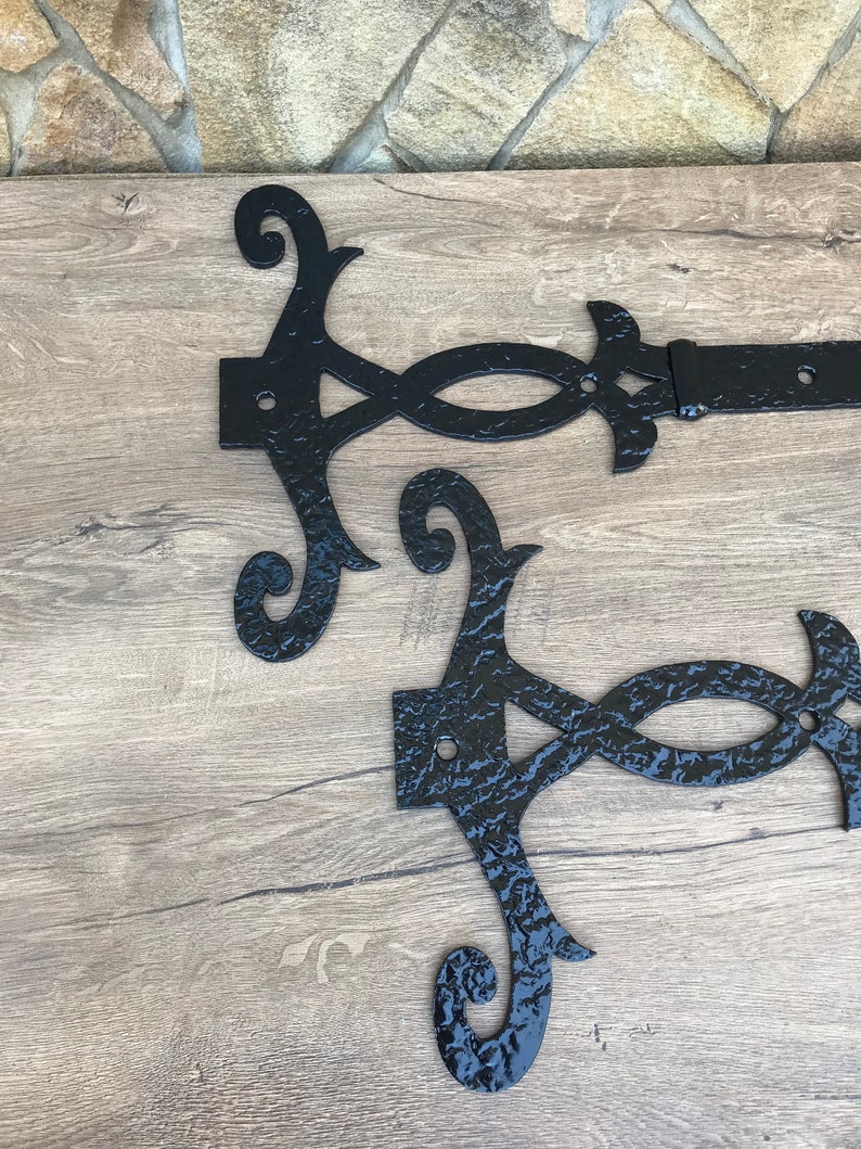 Gate Hinges Pair Hinges Rustic Hinges Shudders Blacksmith | Etsy