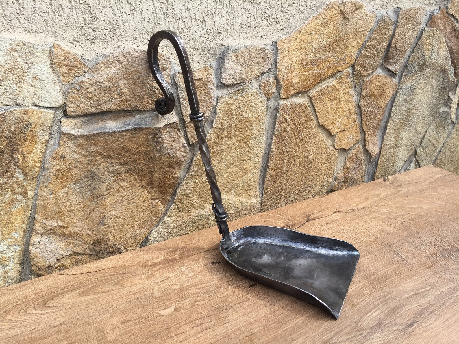 Hand Forged Fire Shovel, Fireplace Shovel, Ash Shovel, Wrought Iron ...