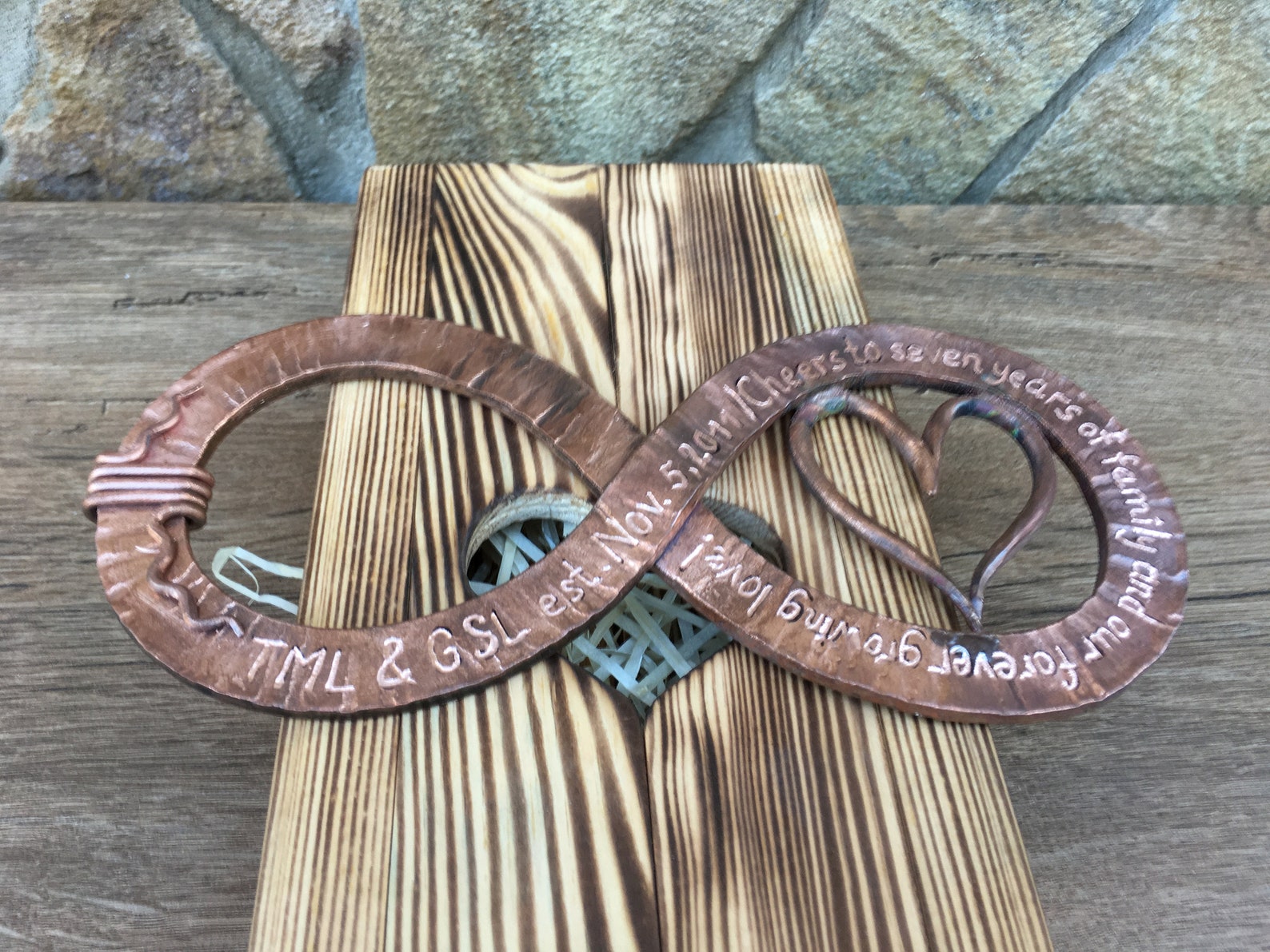 Copper Infinity Sign Copper Anniversary Gift 7 Year | Etsy