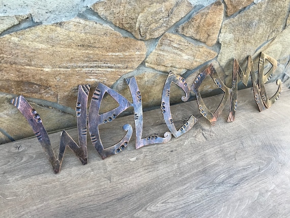 Metal Letters Hand Forged Letters Monogram Family Name | Etsy