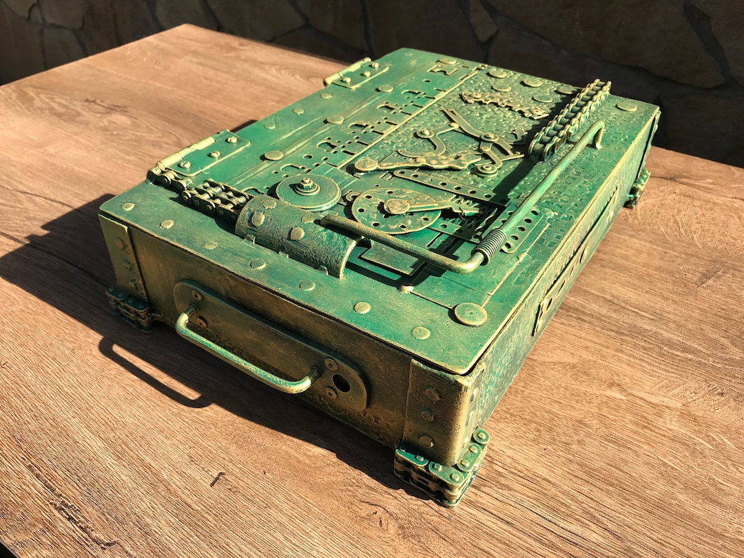 Steampunk Metal Box, Military Box, Metal Organizer, Industrial Box ...