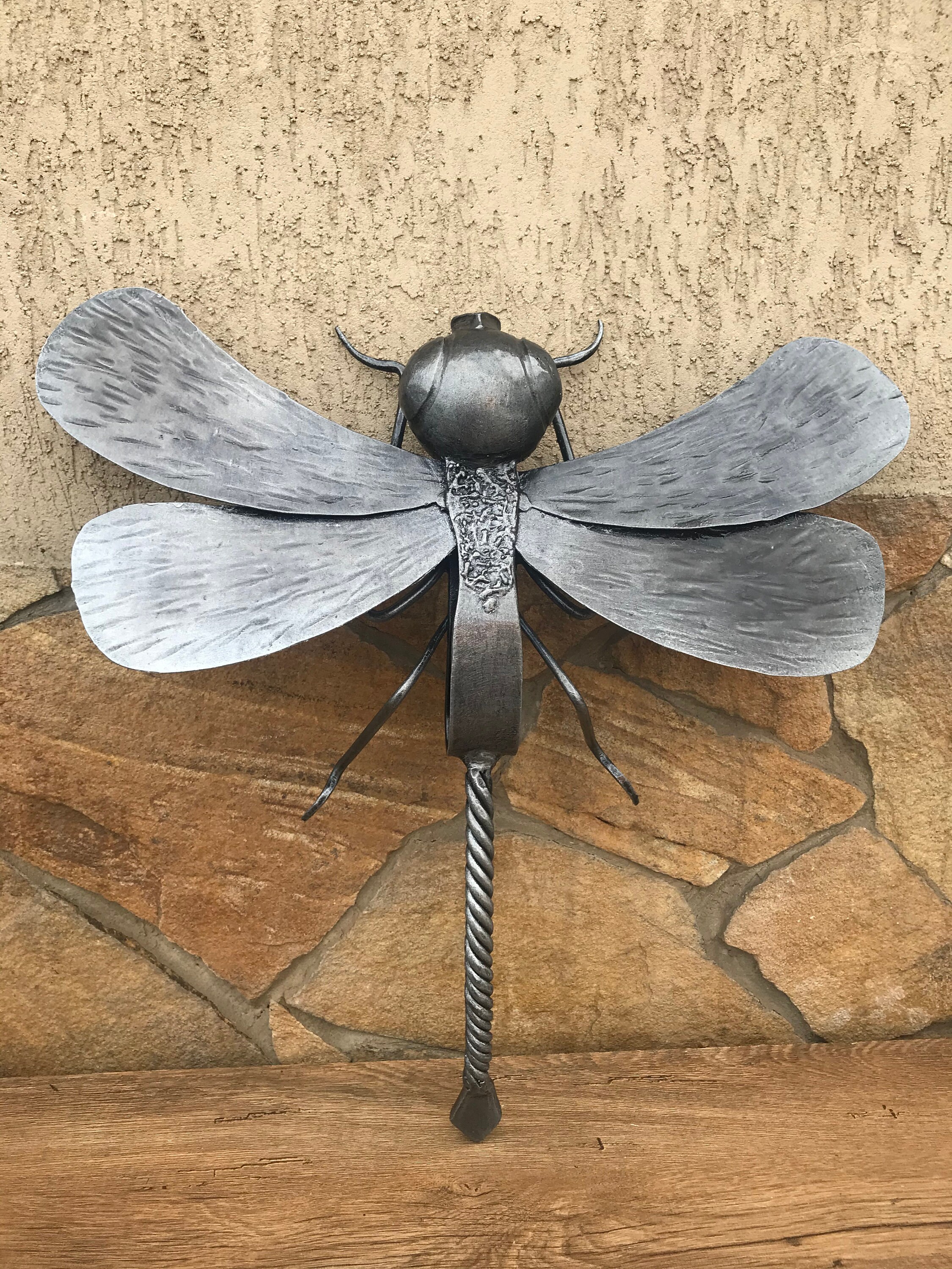 Hand Forged Dragonfly Dragonfly Iron Gift Iron Anniversary | Etsy