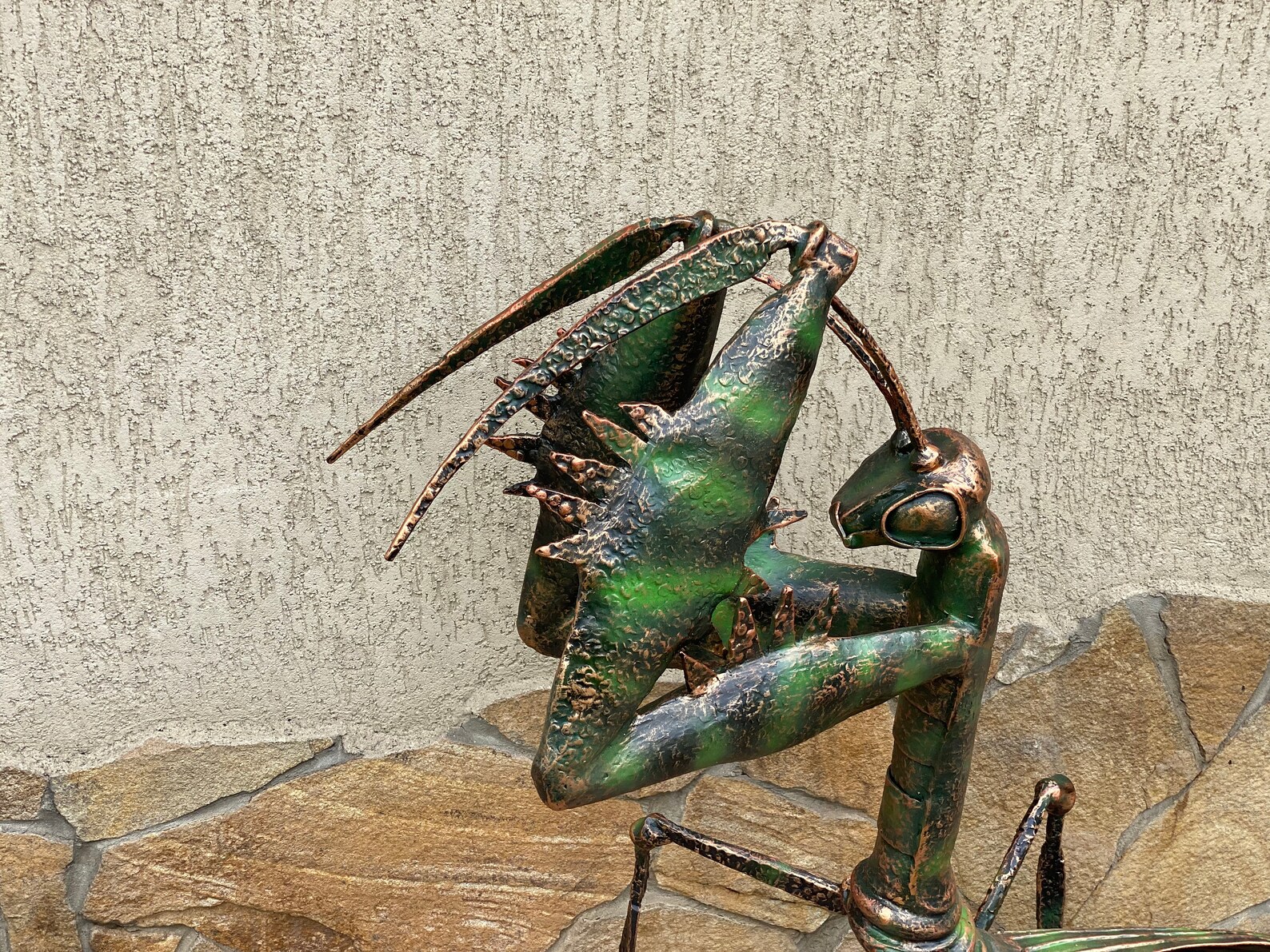 Mantis Garden Sculpture 6th Anniversary Yard Art Wild | Etsy