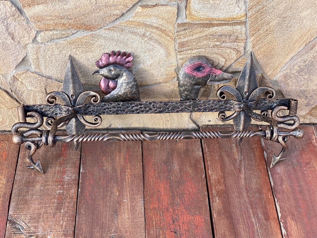 Towel Rack, Rooster, Duck, Farm, Ranch, Hook, Hanger, Towel Ring, Rack ...