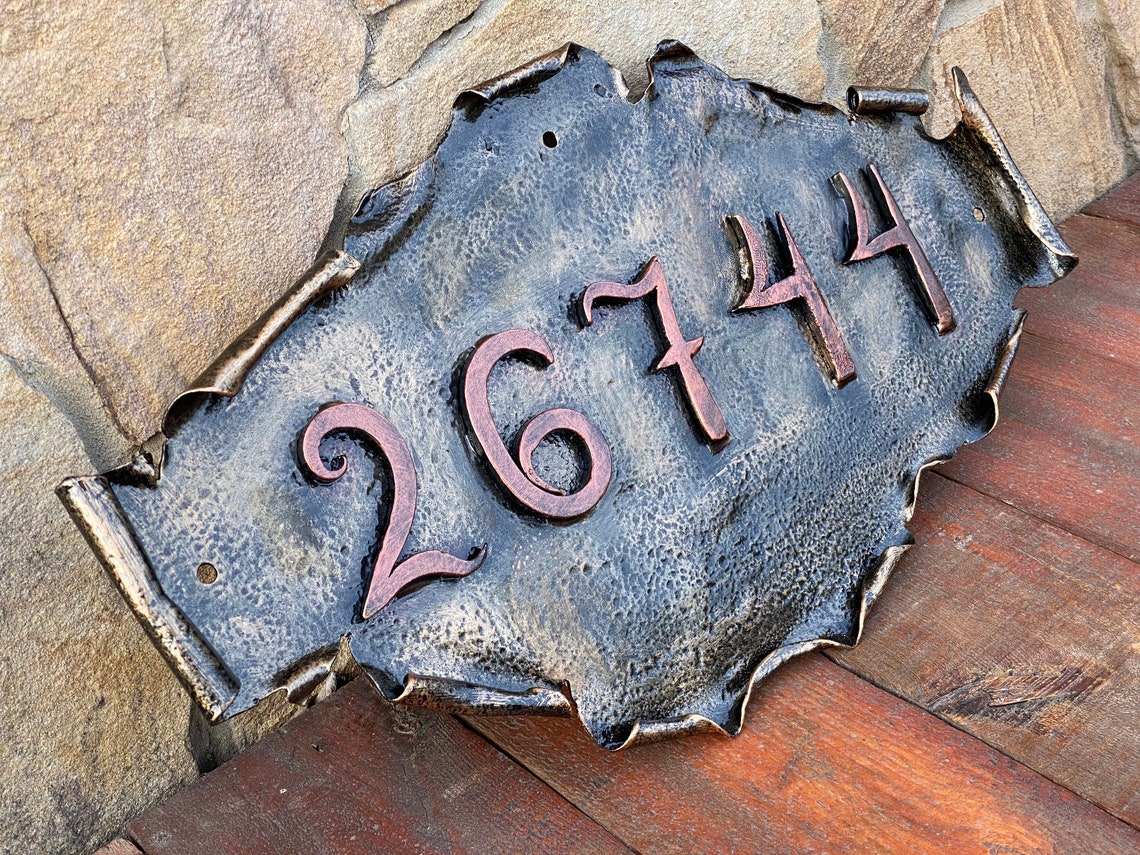 House number plaque sign mailbox address sign Christmas | Etsy