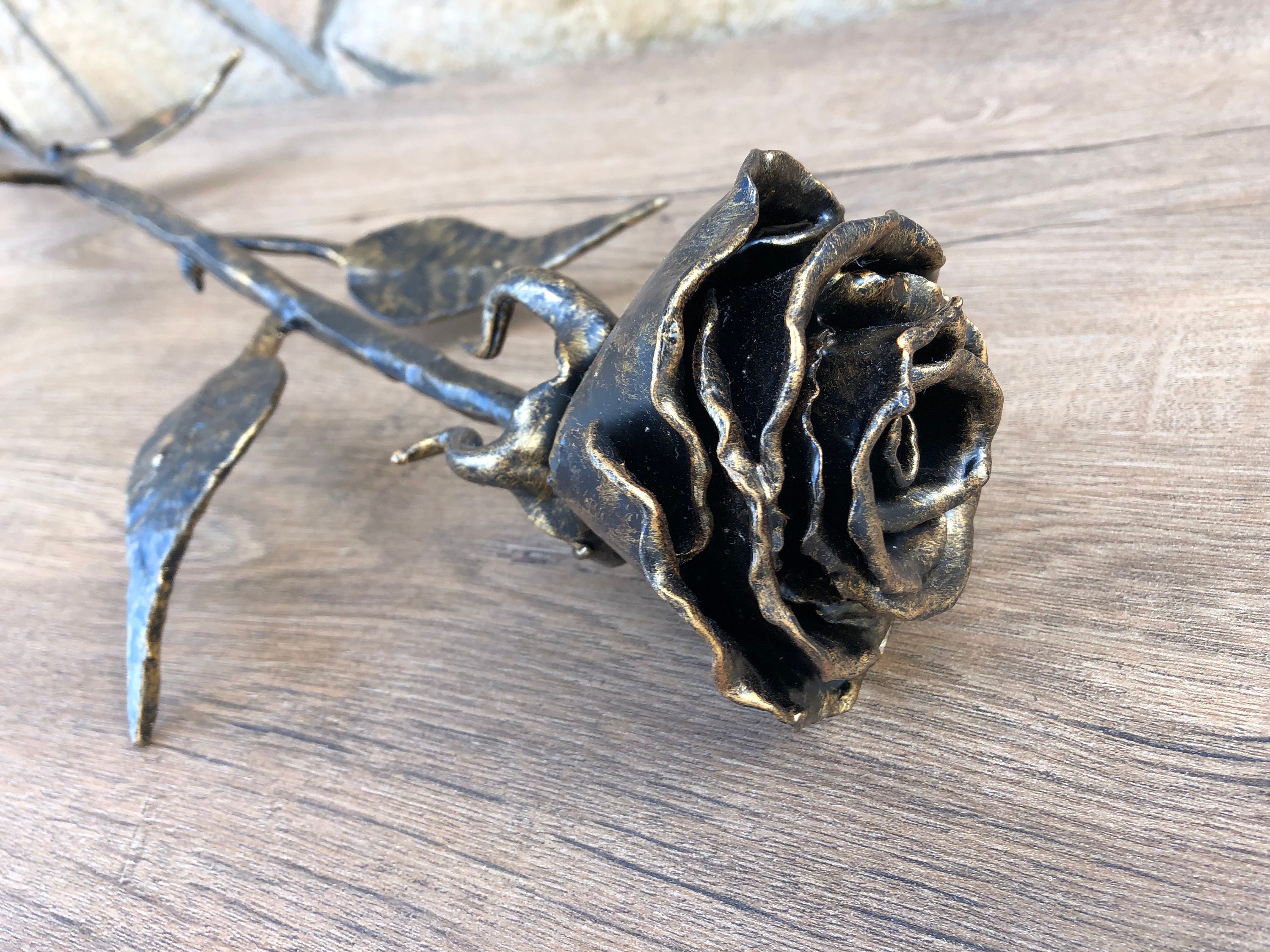 Metal Rose Iron Metal Art Iron Sculpture Steampunk | Etsy