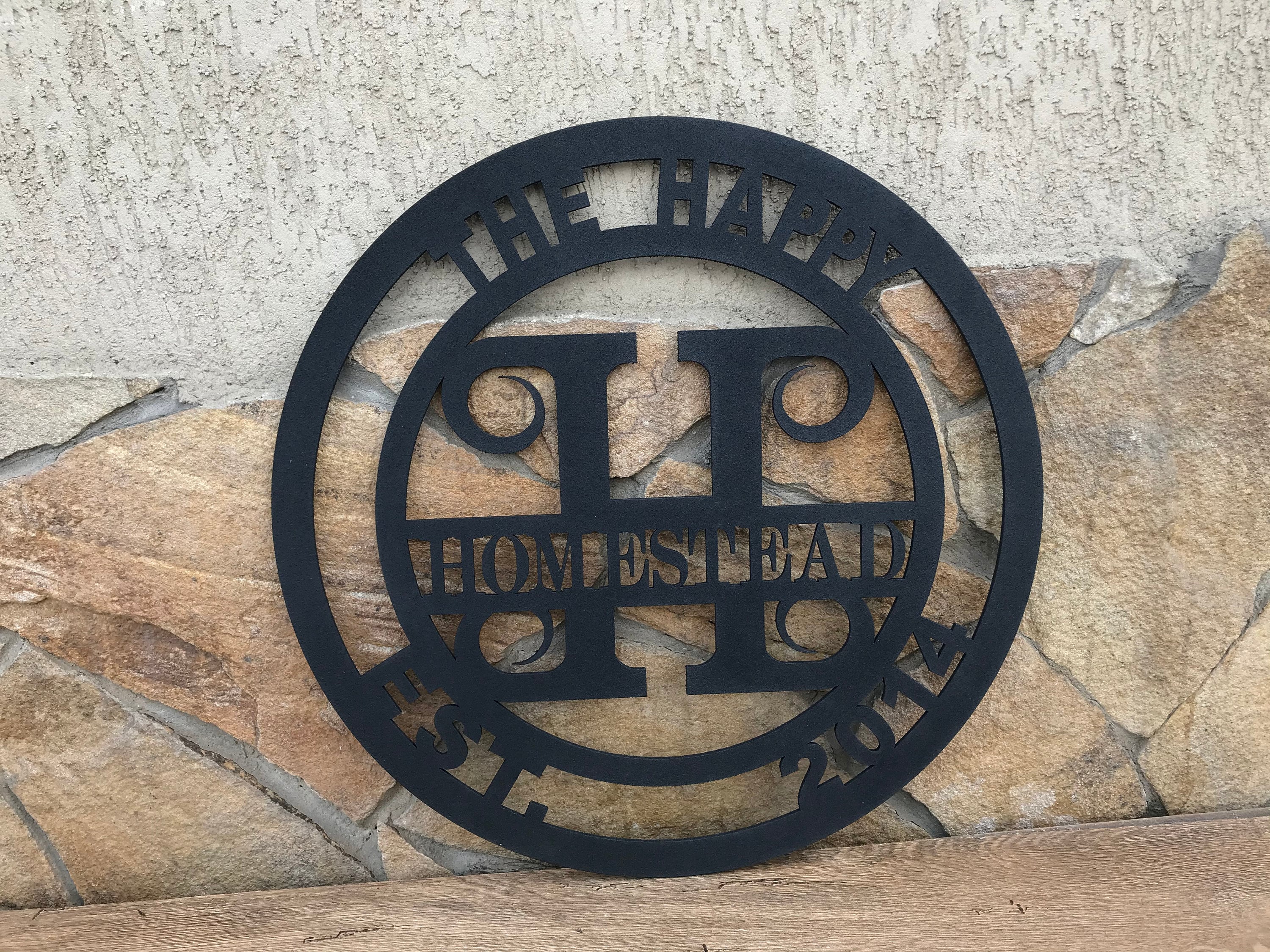 Monogram Sign Name Sign Family Established Family Monogram | Etsy