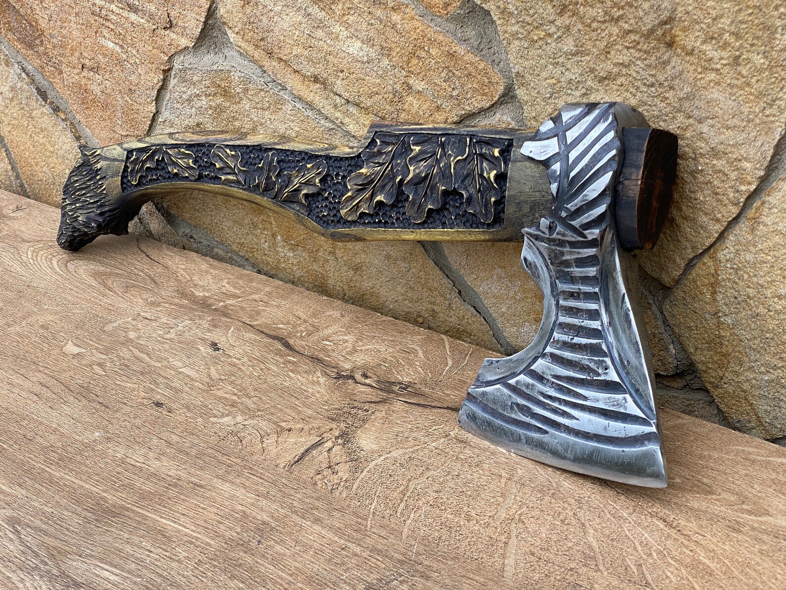 Axe Wolf Axe Gift Mens Birthday Gift Christmas Birthday - Etsy